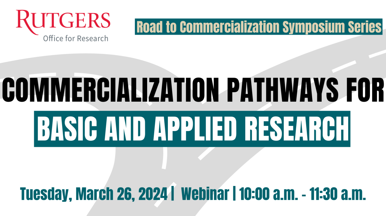 Road to Commercialization Symposium Series: Commercialization Pathways ...